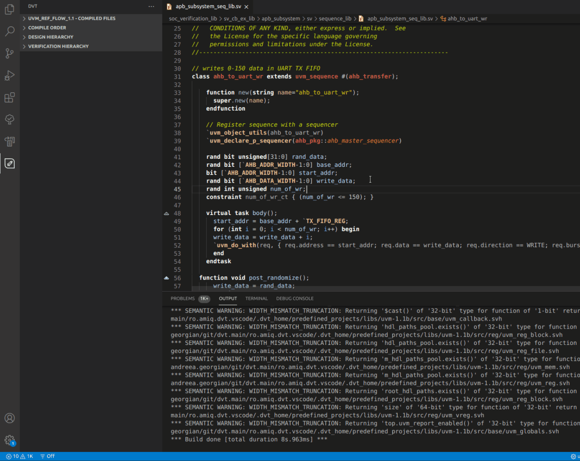 DVT IDE for Verilog/SystemVerilog/VHDL/e Language - Visual Studio ...